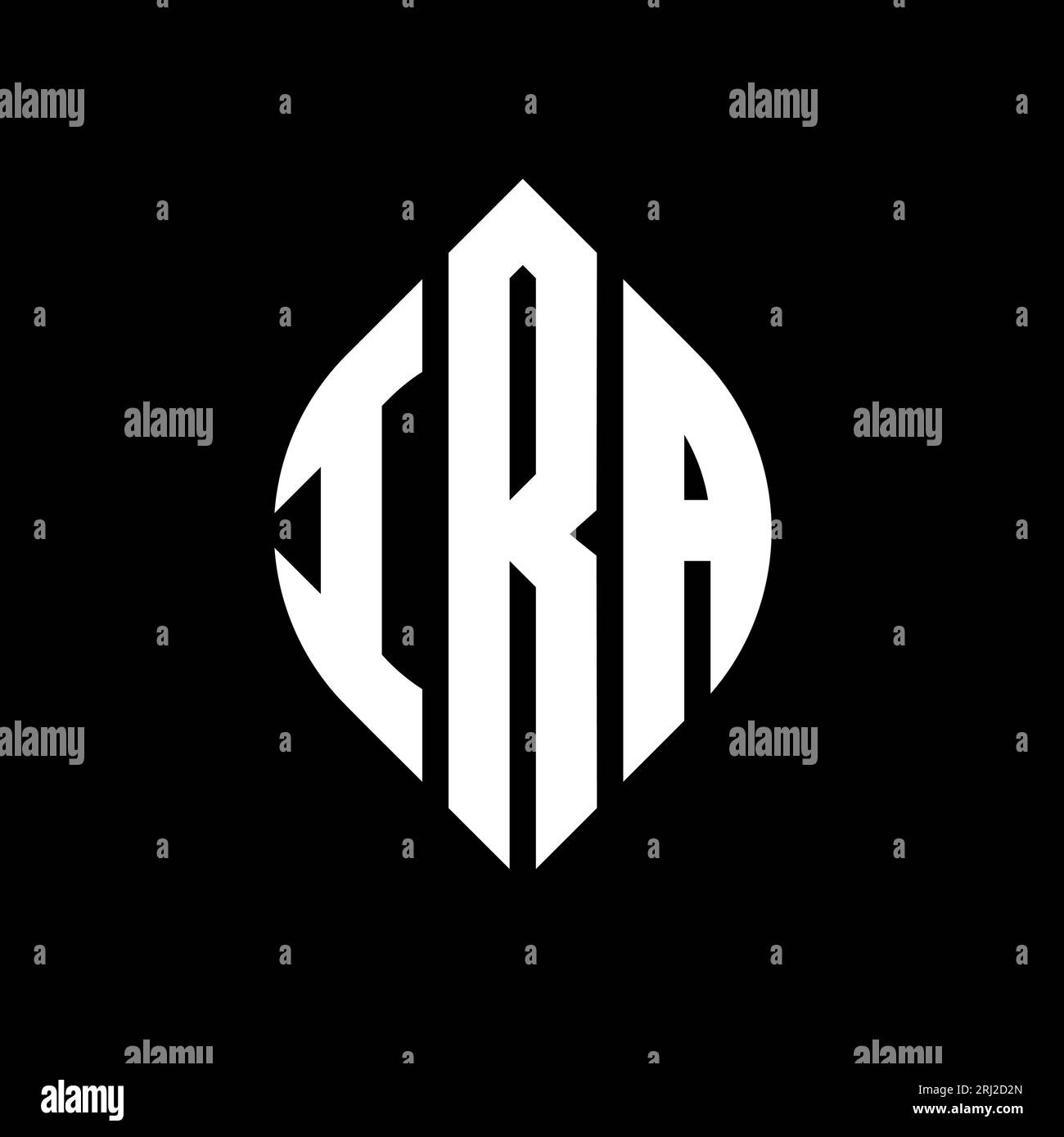 IRA circle letter logo design with circle and ellipse shape. IRA ...