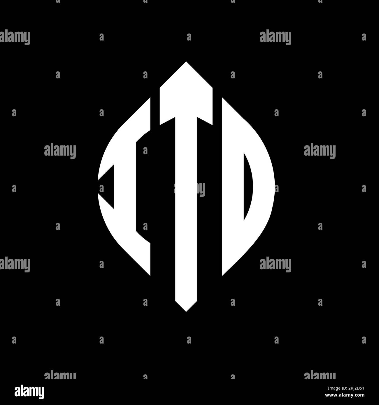 ITO circle letter logo design with circle and ellipse shape. ITO ...
