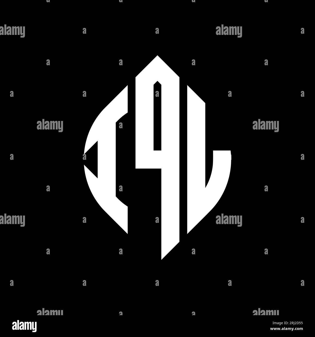 IQL circle letter logo design with circle and ellipse shape. IQL ...
