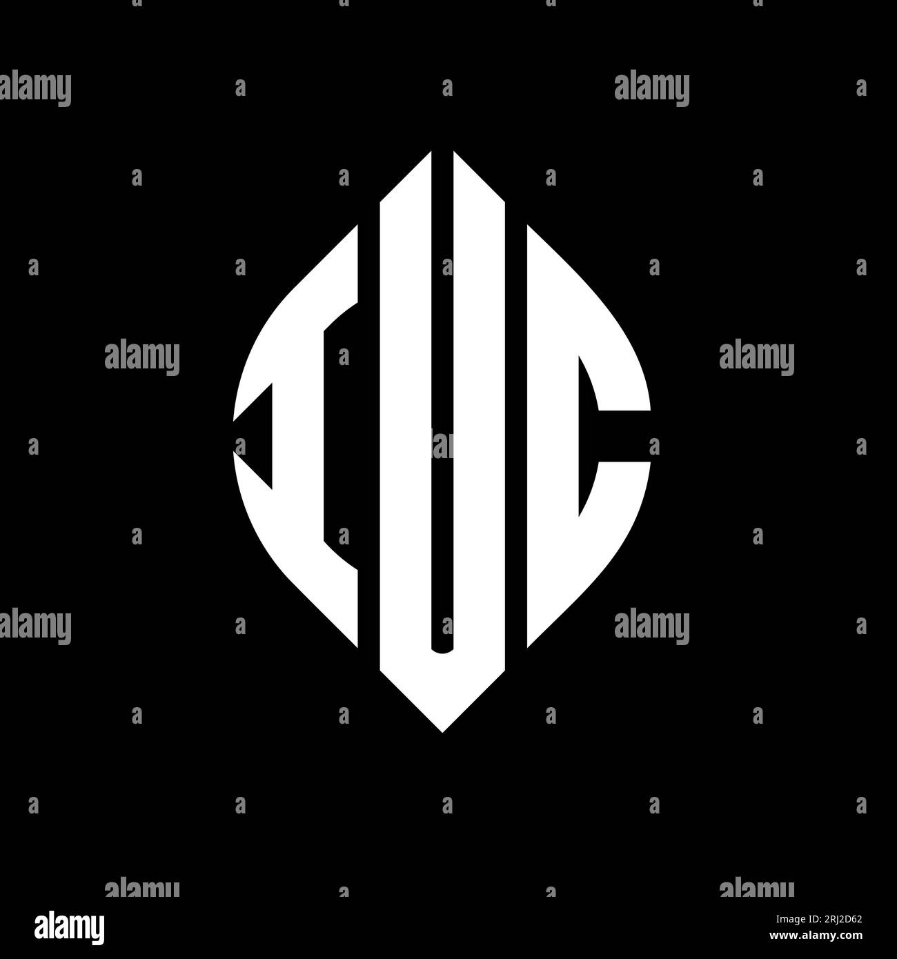 IUC circle letter logo design with circle and ellipse shape. IUC ...