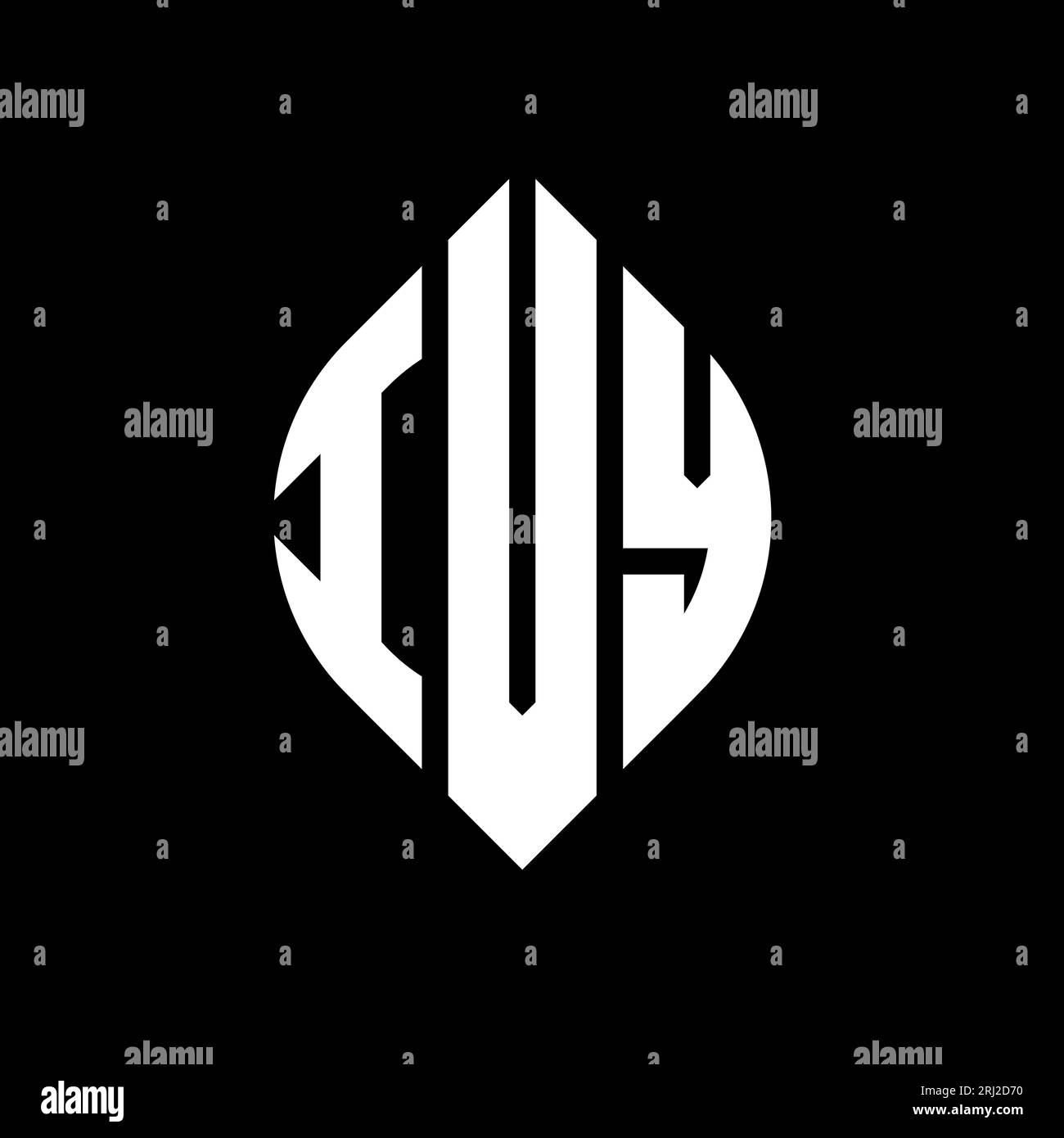 IVY circle letter logo design with circle and ellipse shape. IVY ...