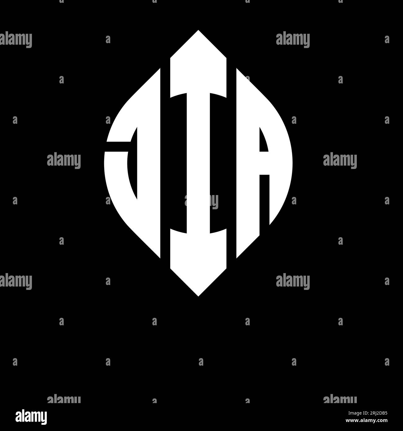 JIA circle letter logo design with circle and ellipse shape. JIA ...