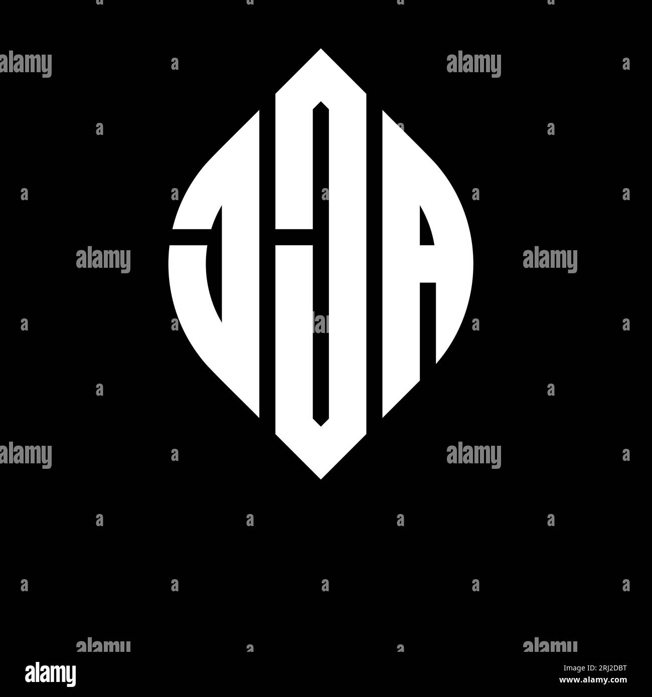 JJA circle letter logo design with circle and ellipse shape. JJA ...