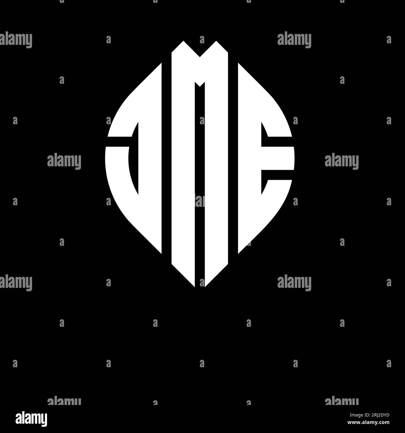 JME circle letter logo design with circle and ellipse shape. JME ...