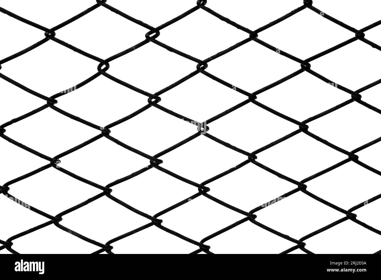 The texture of the metal mesh. Torn, destroyed, broken metal mesh on a ...