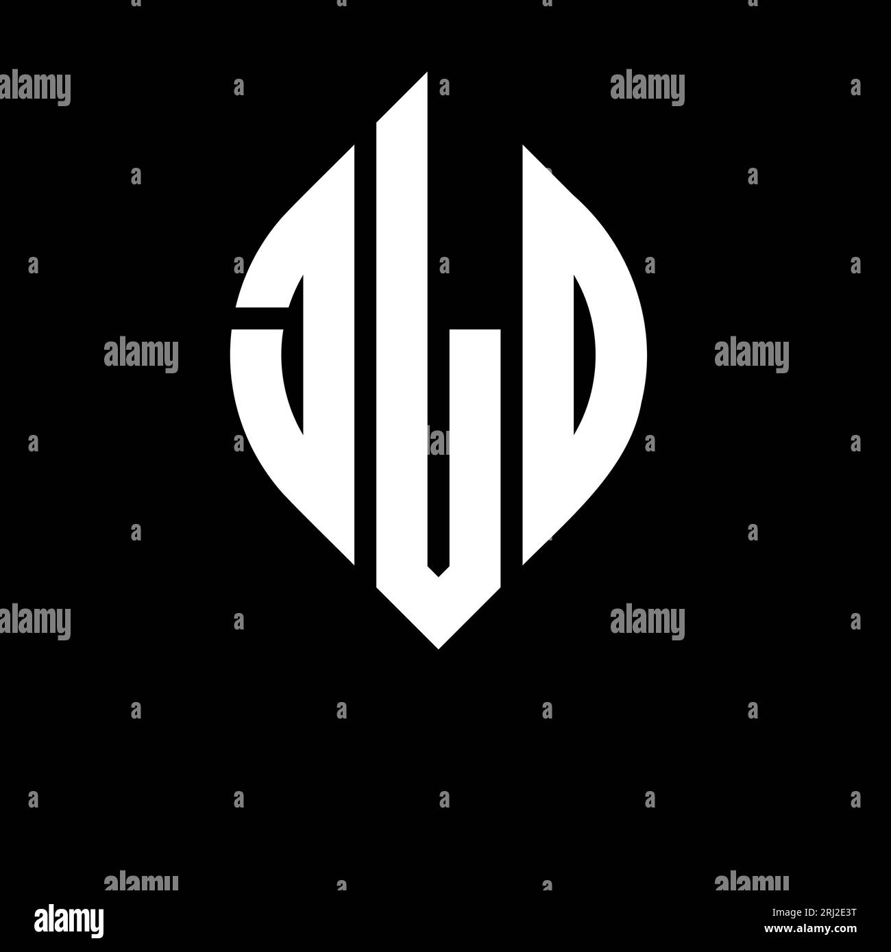 JLD circle letter logo design with circle and ellipse shape. JLD ...