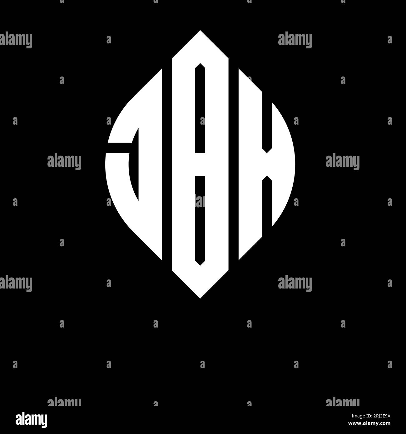 JBX circle letter logo design with circle and ellipse shape. JBX ...