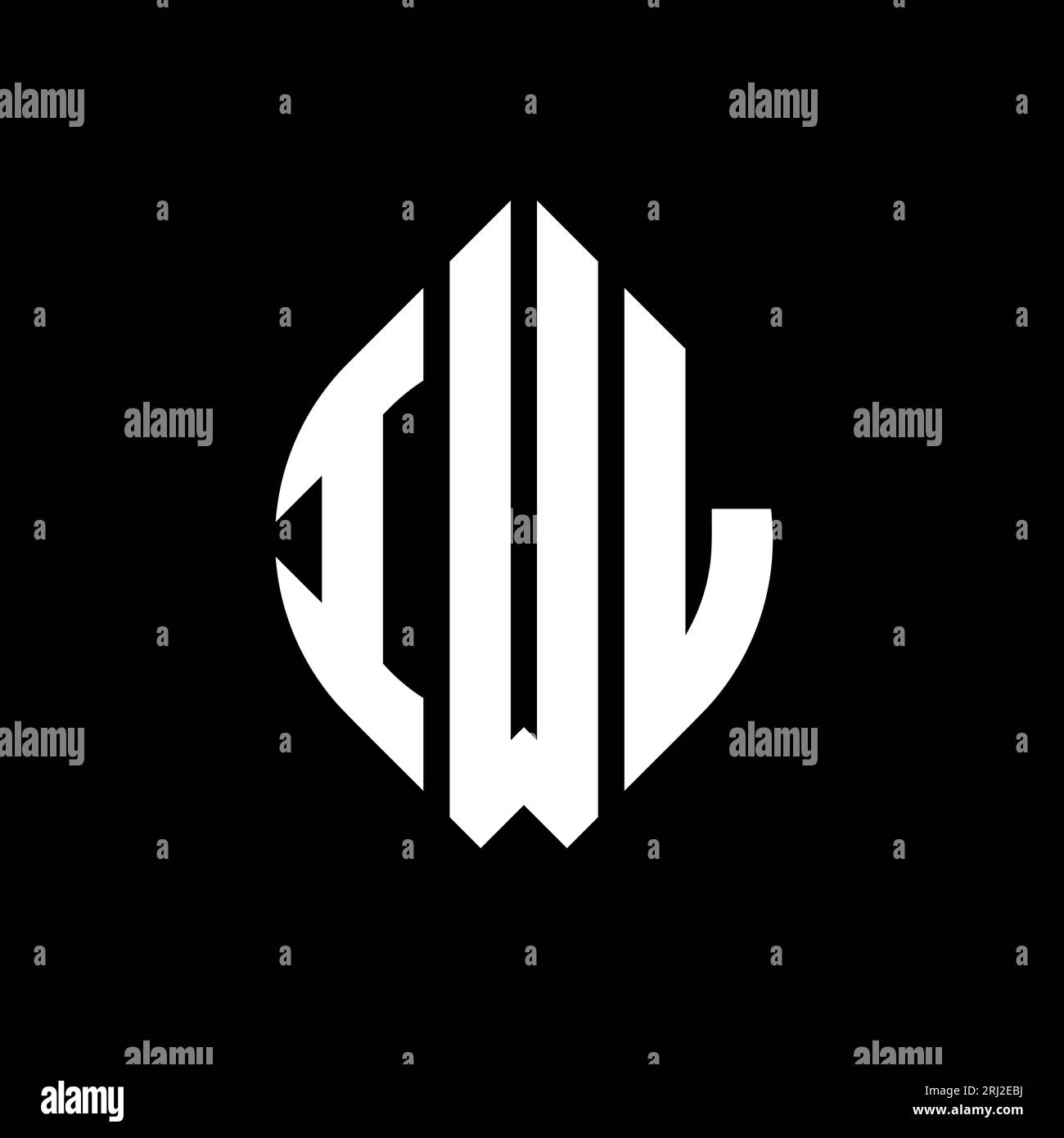 IWL circle letter logo design with circle and ellipse shape. IWL ...