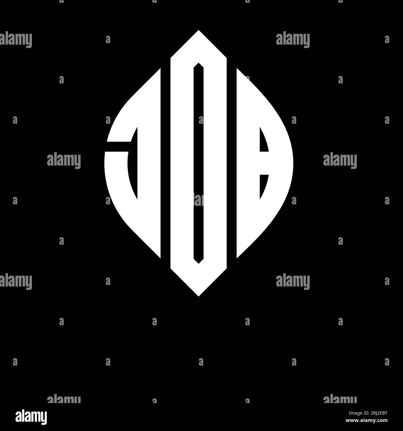 JDB circle letter logo design with circle and ellipse shape. JDB ...