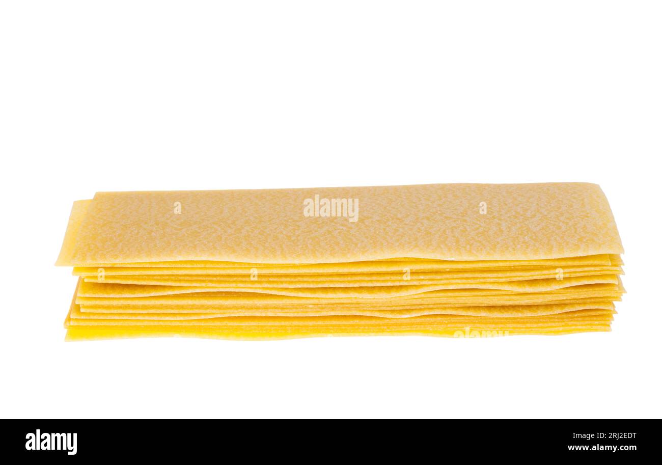 Uncooked lasagna pasta sheets Cut Out Stock Images & Pictures - Alamy