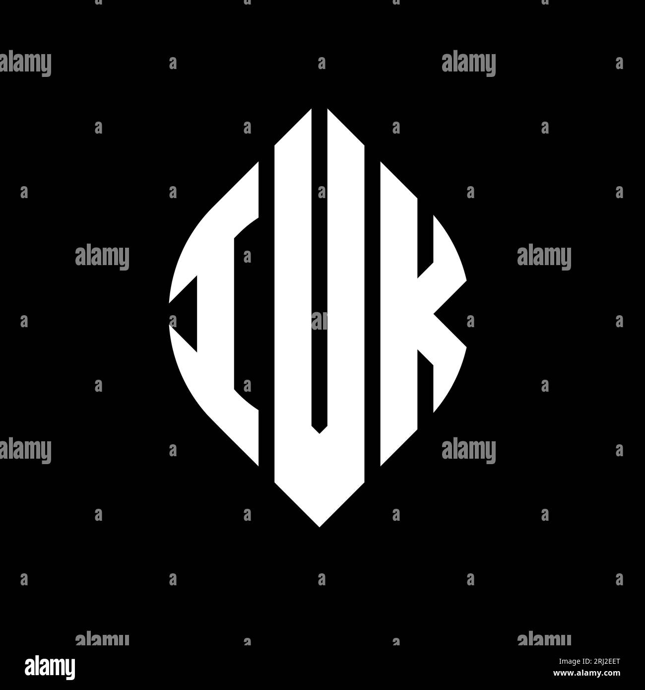 IVK circle letter logo design with circle and ellipse shape. IVK ...