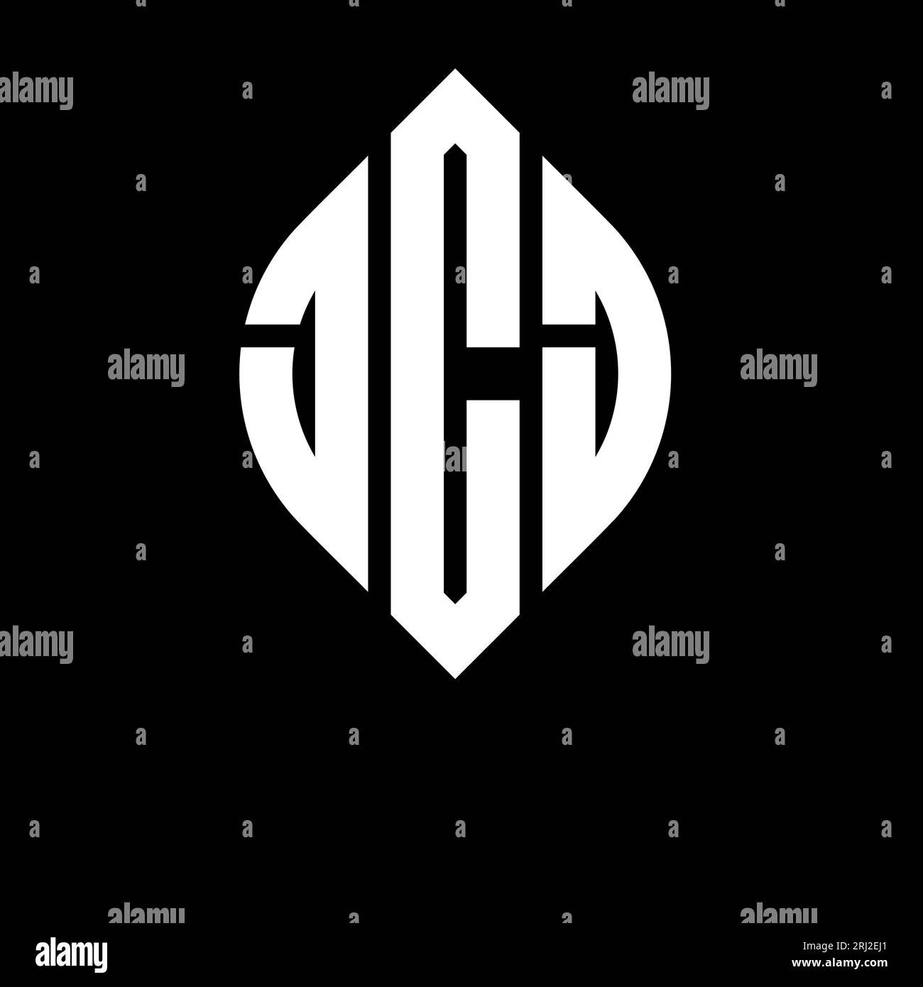 JCJ circle letter logo design with circle and ellipse shape. JCJ ...