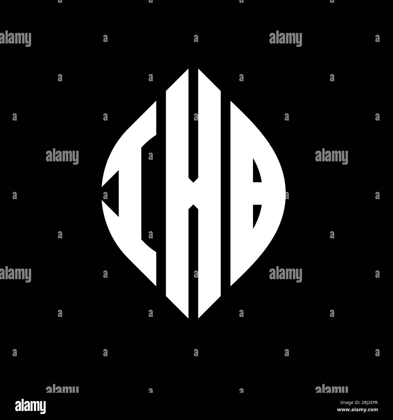 IXB circle letter logo design with circle and ellipse shape. IXB ...