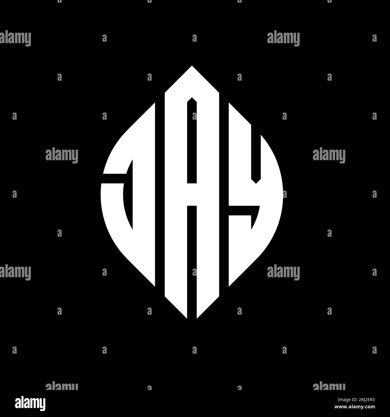 JAY circle letter logo design with circle and ellipse shape. JAY ...