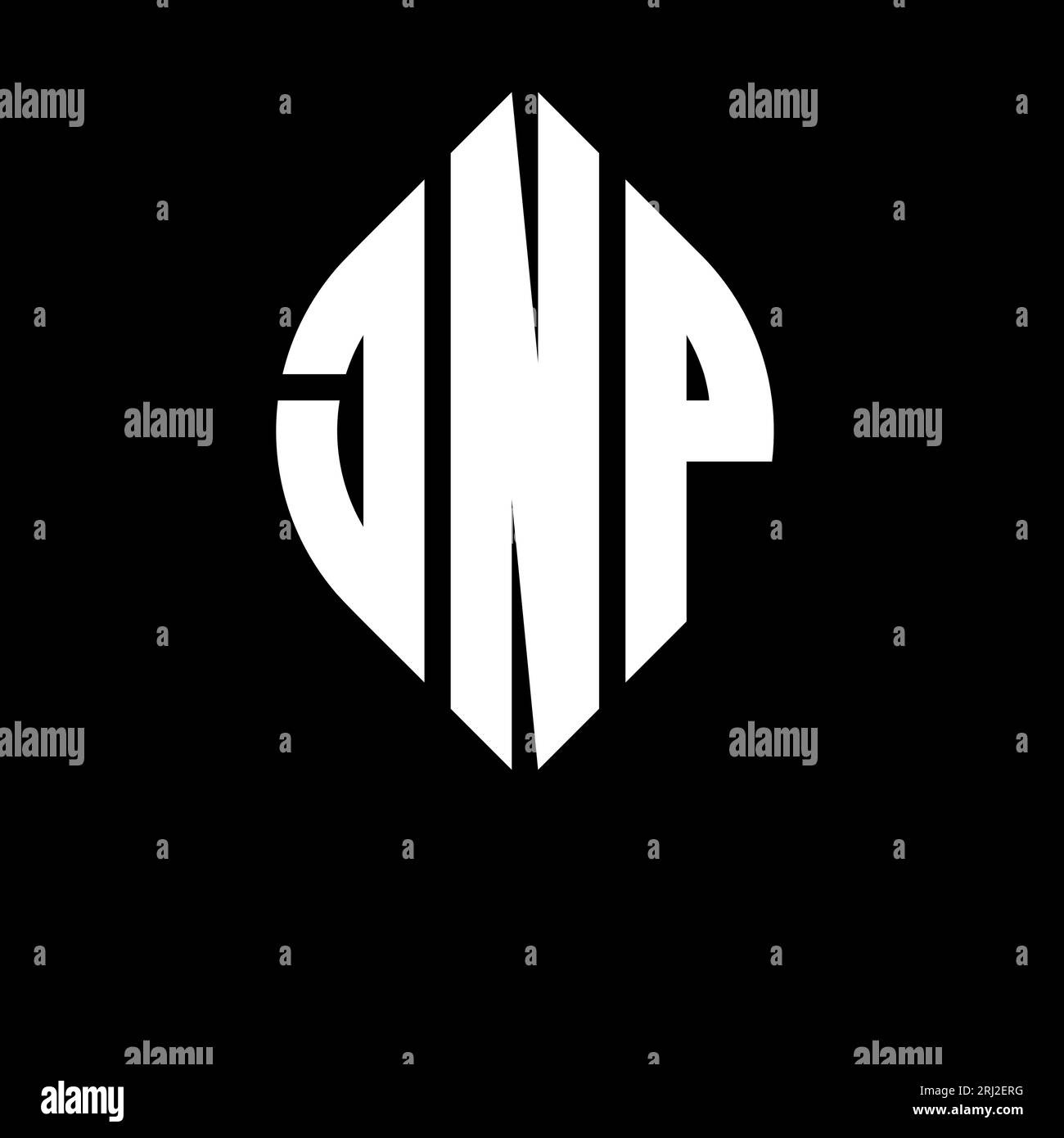 JNP circle letter logo design with circle and ellipse shape. JNP ...