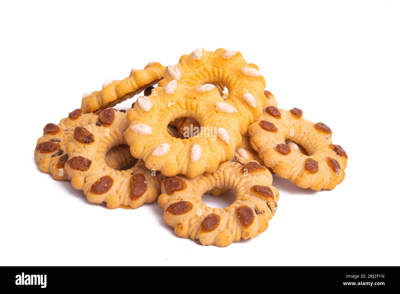 cookie rings isolated on white background Stock Photo - Alamy