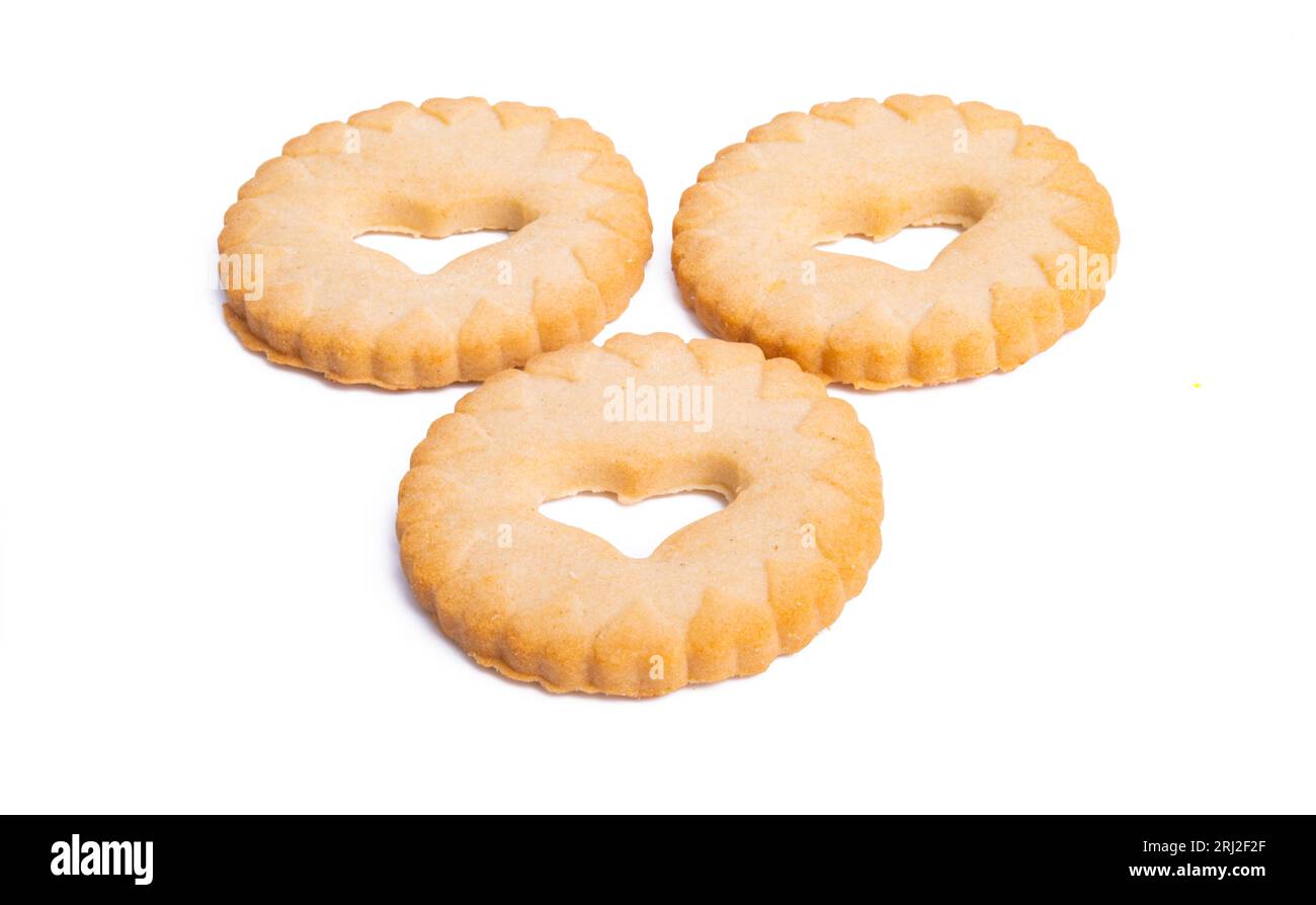 cookie rings isolated on white background Stock Photo - Alamy