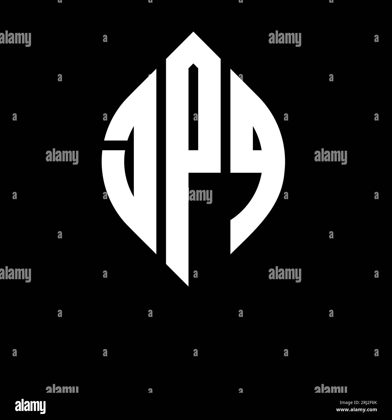 JPQ circle letter logo design with circle and ellipse shape. JPQ ...