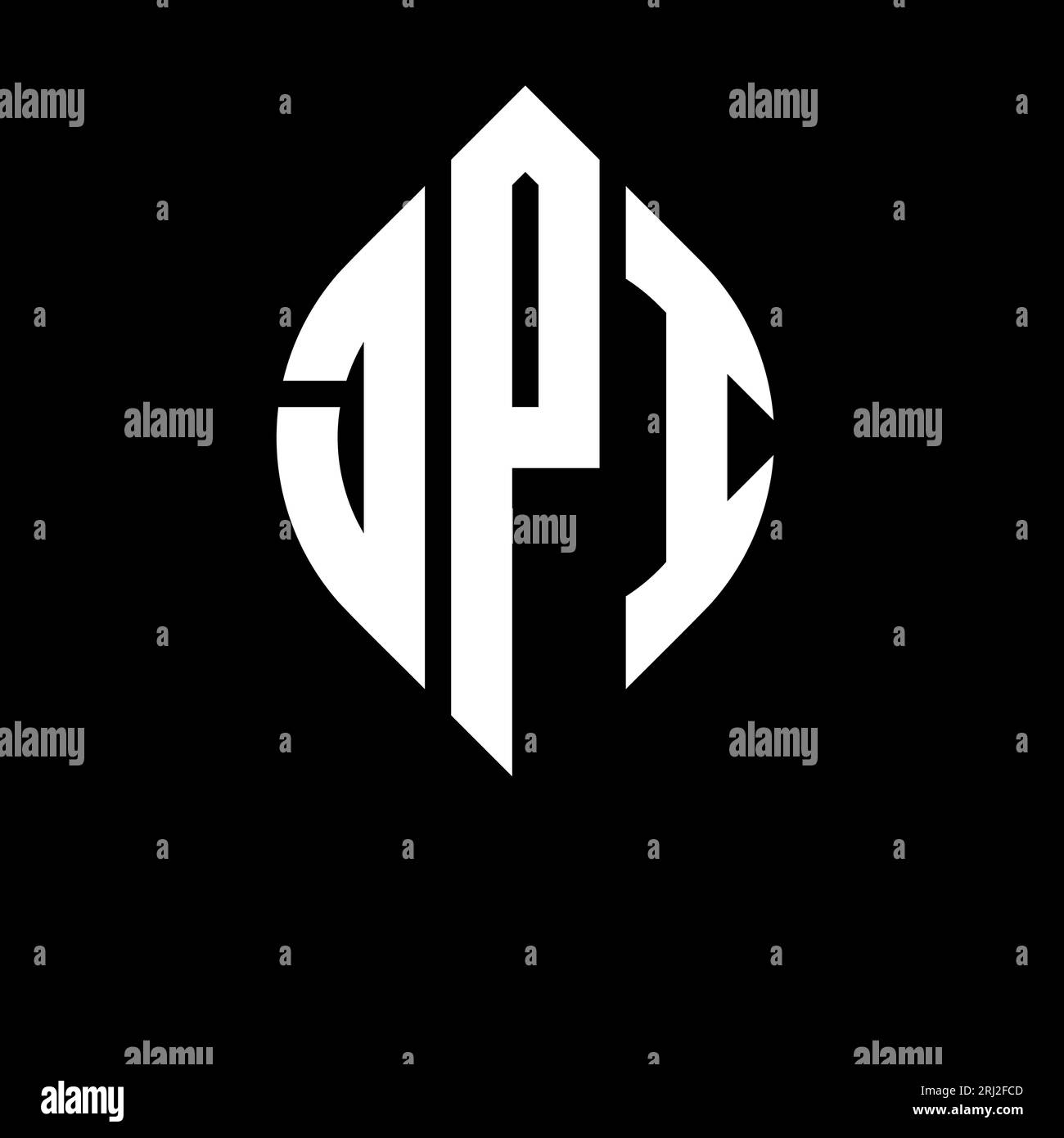 JPI circle letter logo design with circle and ellipse shape. JPI ...