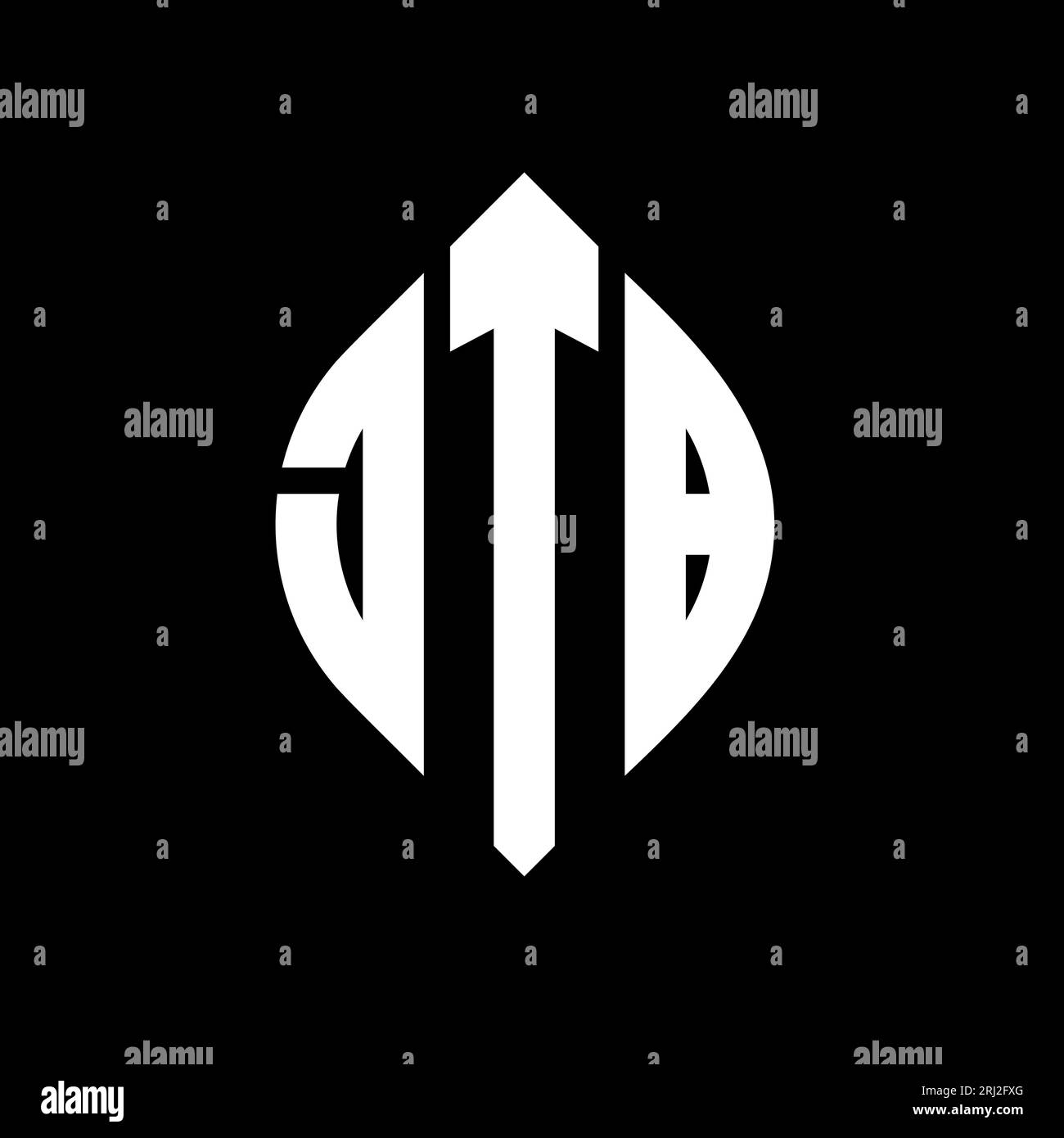 JTB circle letter logo design with circle and ellipse shape. JTB ...