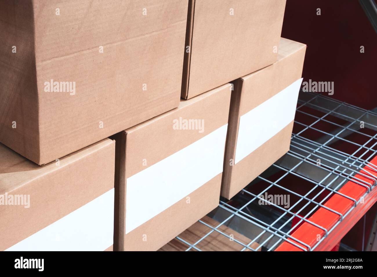Retail Warehouse Cardboard Boxe and Packages. Logistics, Sorting and ...