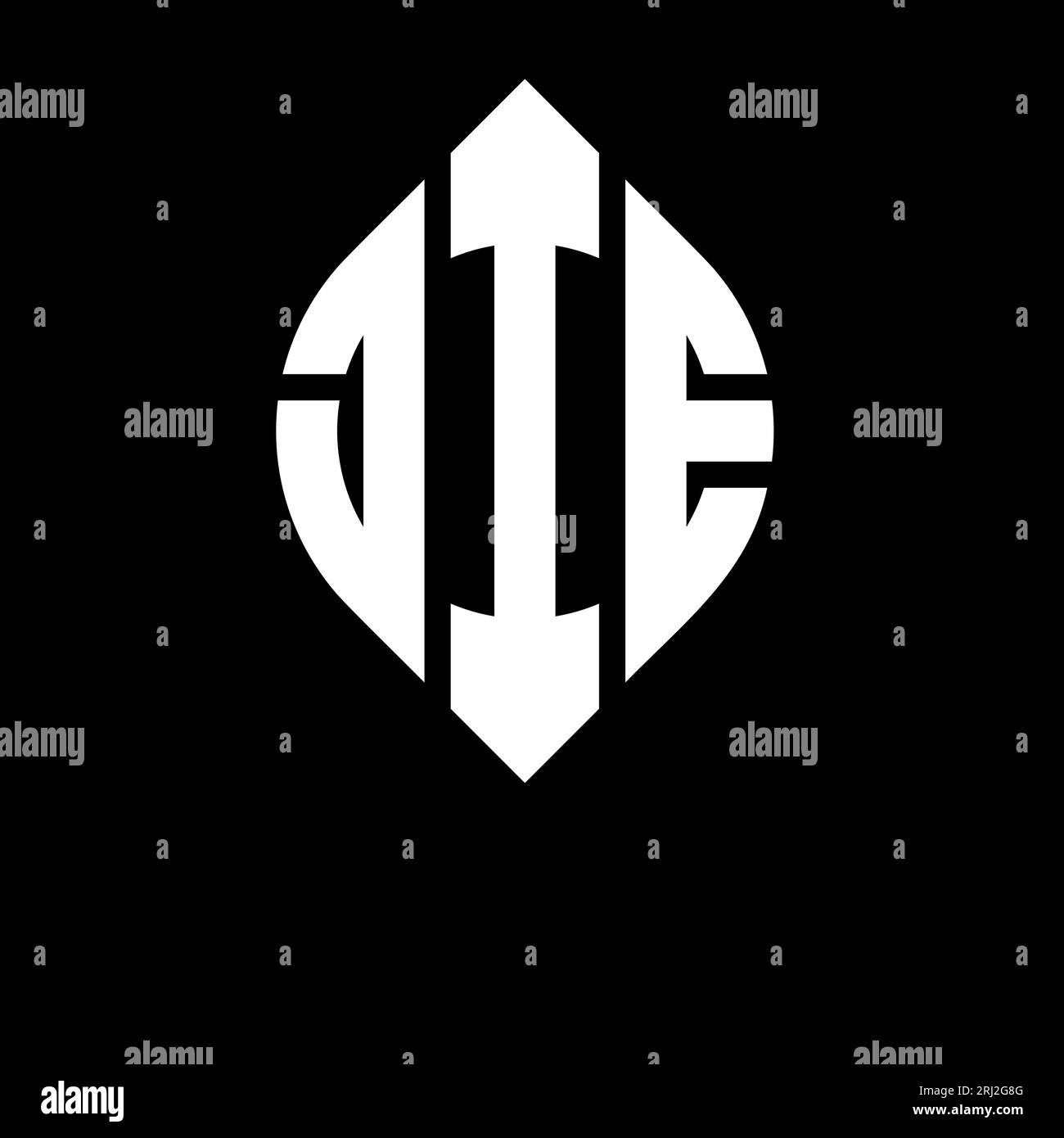JIE circle letter logo design with circle and ellipse shape. JIE ...