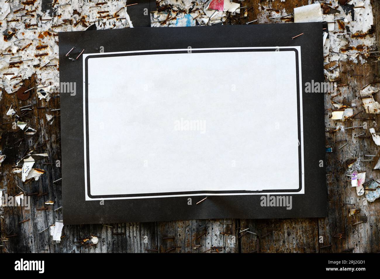 Street death obituary notice paper mockup with copy space, selective ...