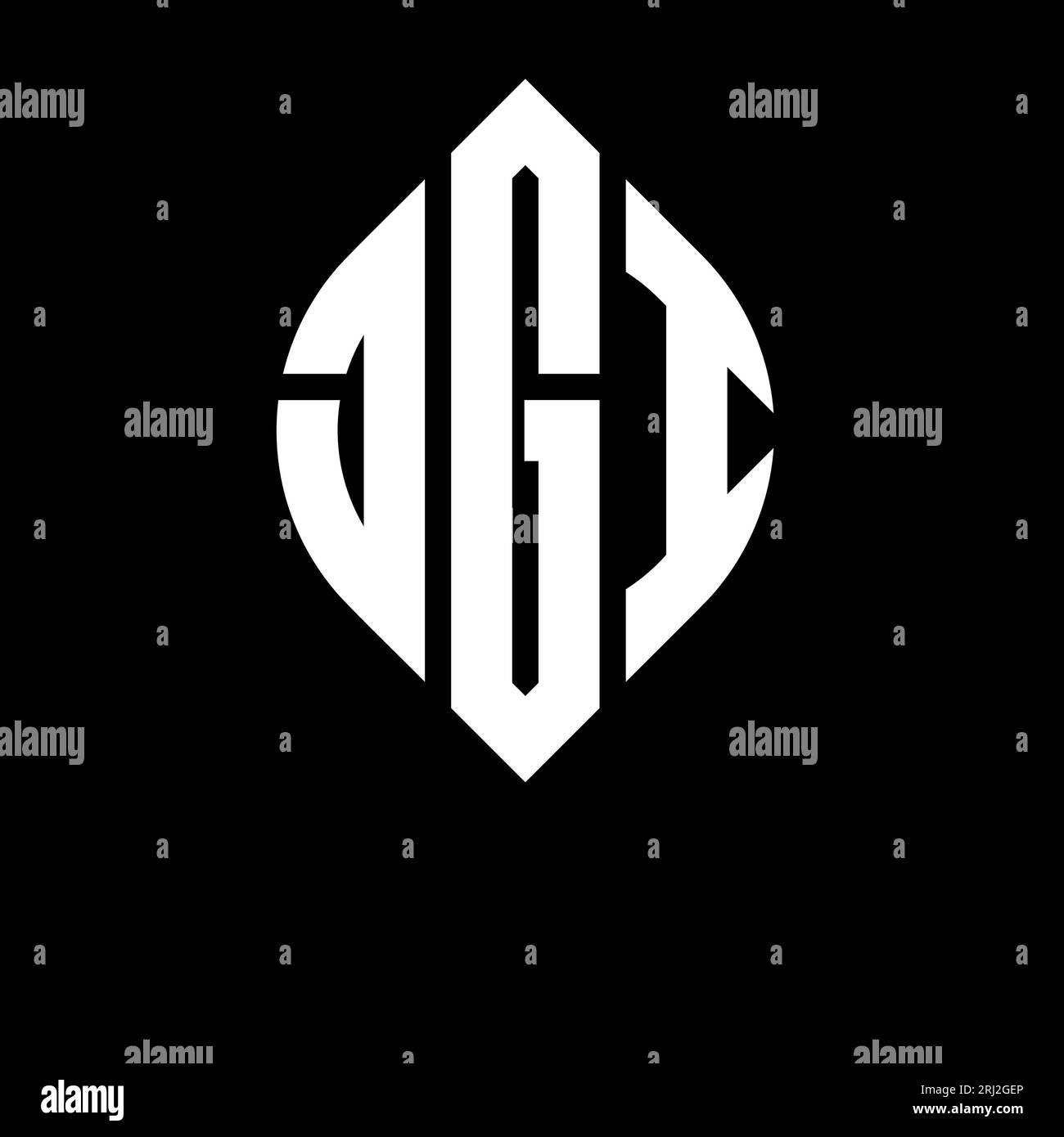JGI circle letter logo design with circle and ellipse shape. JGI ...