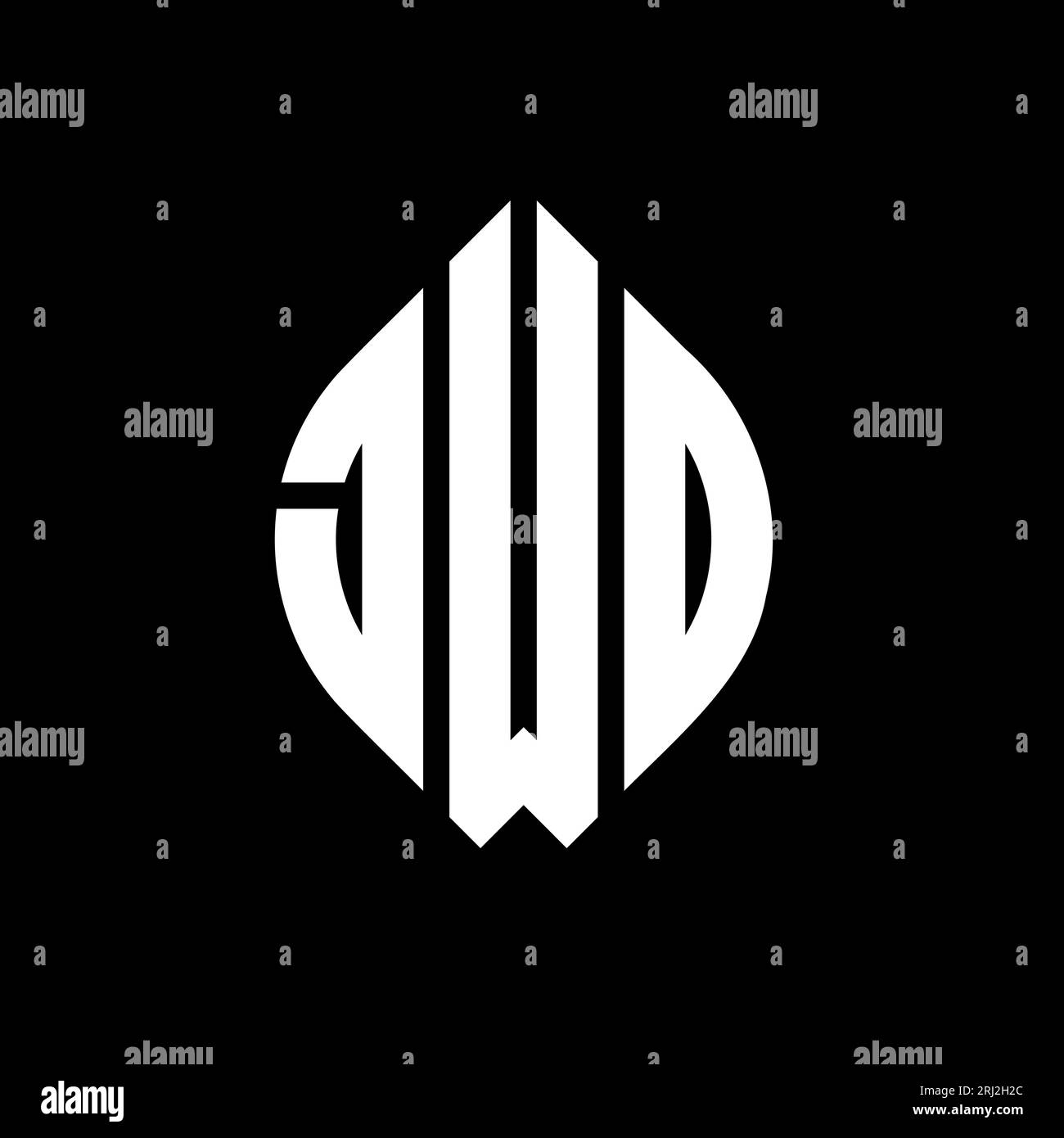 JWO circle letter logo design with circle and ellipse shape. JWO ...