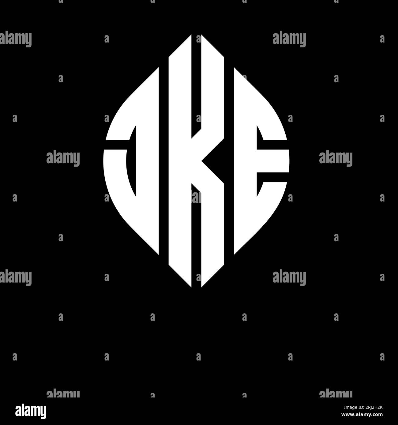JKE circle letter logo design with circle and ellipse shape. JKE ...