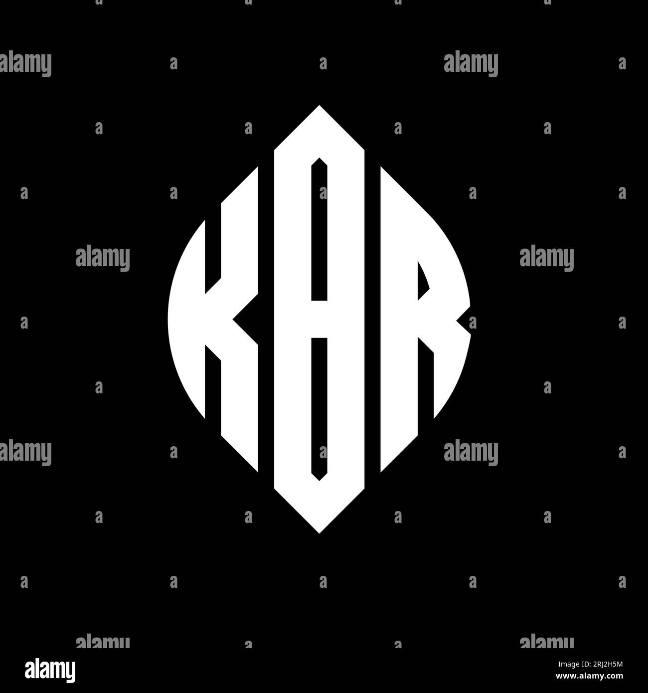KBR circle letter logo design with circle and ellipse shape. KBR ...