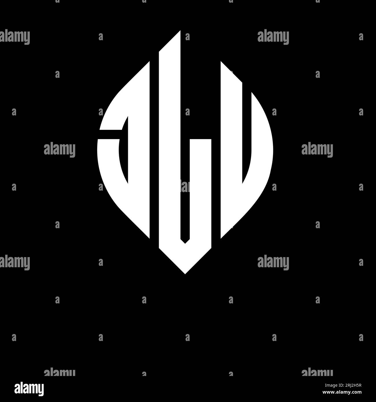 JLU circle letter logo design with circle and ellipse shape. JLU ...