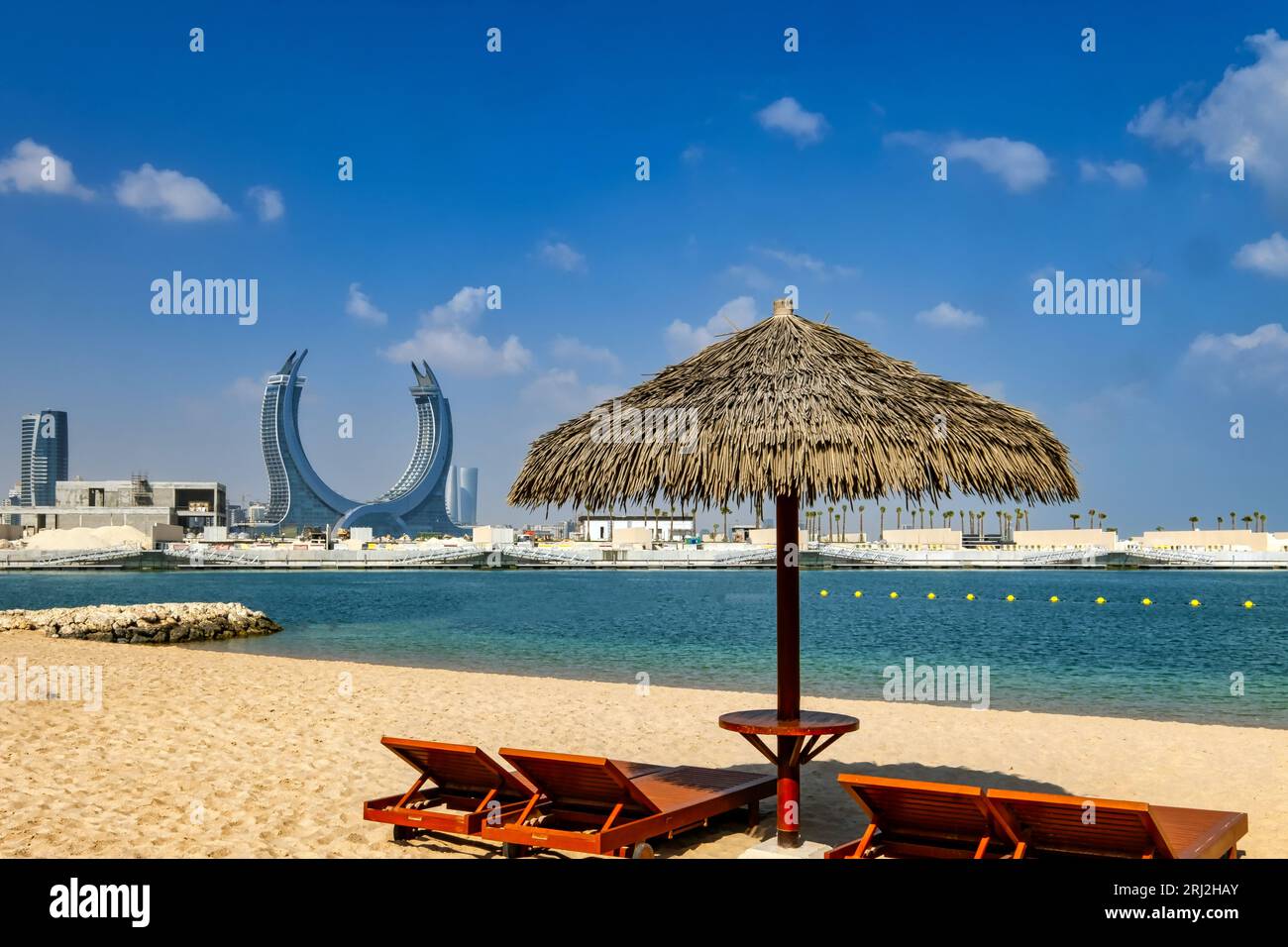 In the serene embrace of a winter morning, Qatar's Corniche dazzles ...