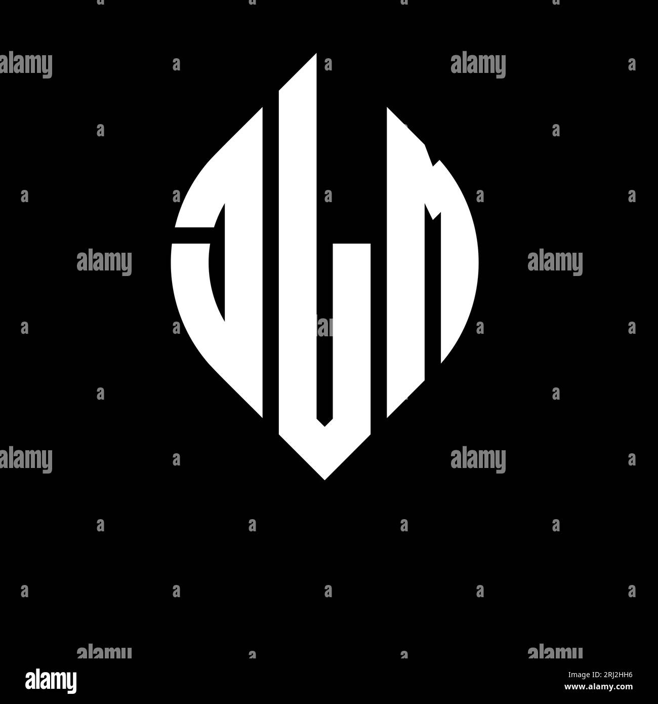 JLM circle letter logo design with circle and ellipse shape. JLM ...