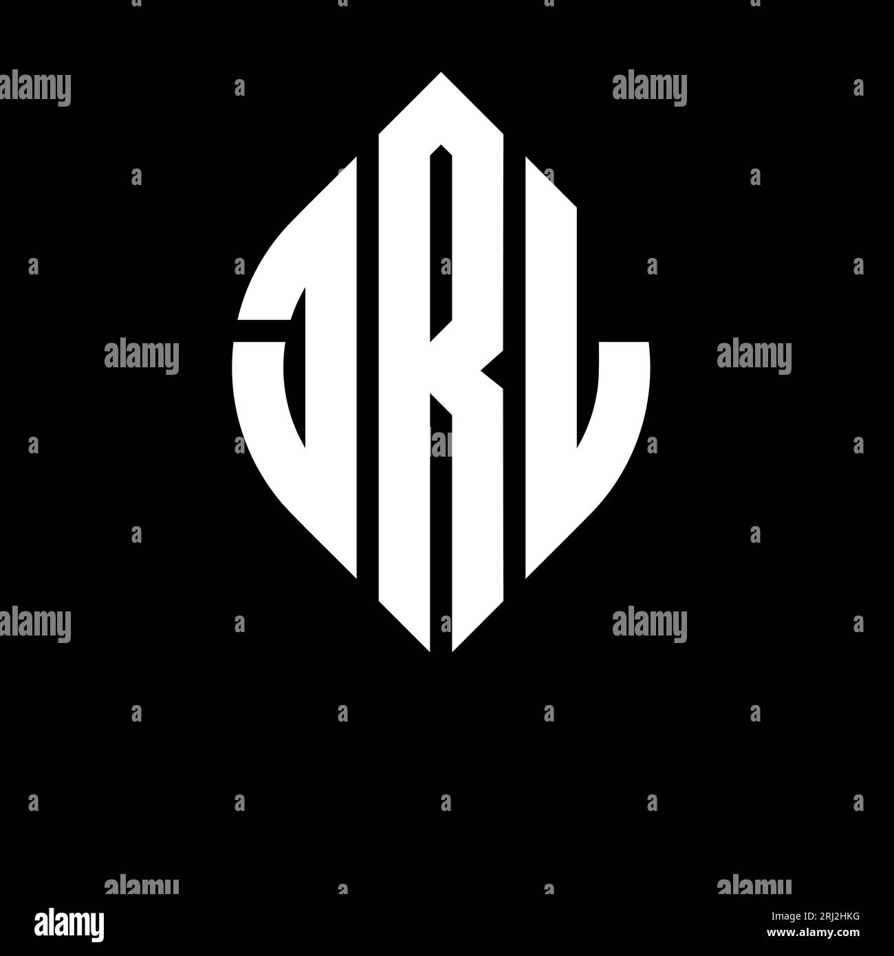 JRL circle letter logo design with circle and ellipse shape. JRL ...