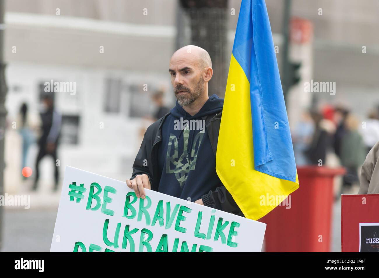 10-29-2022 LISBON, PORTUGAL: Ukrainian protest in Lisbon - a Ukrainian ...