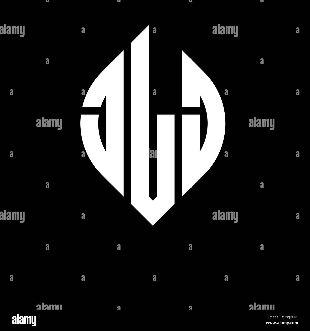 JLJ circle letter logo design with circle and ellipse shape. JLJ ...