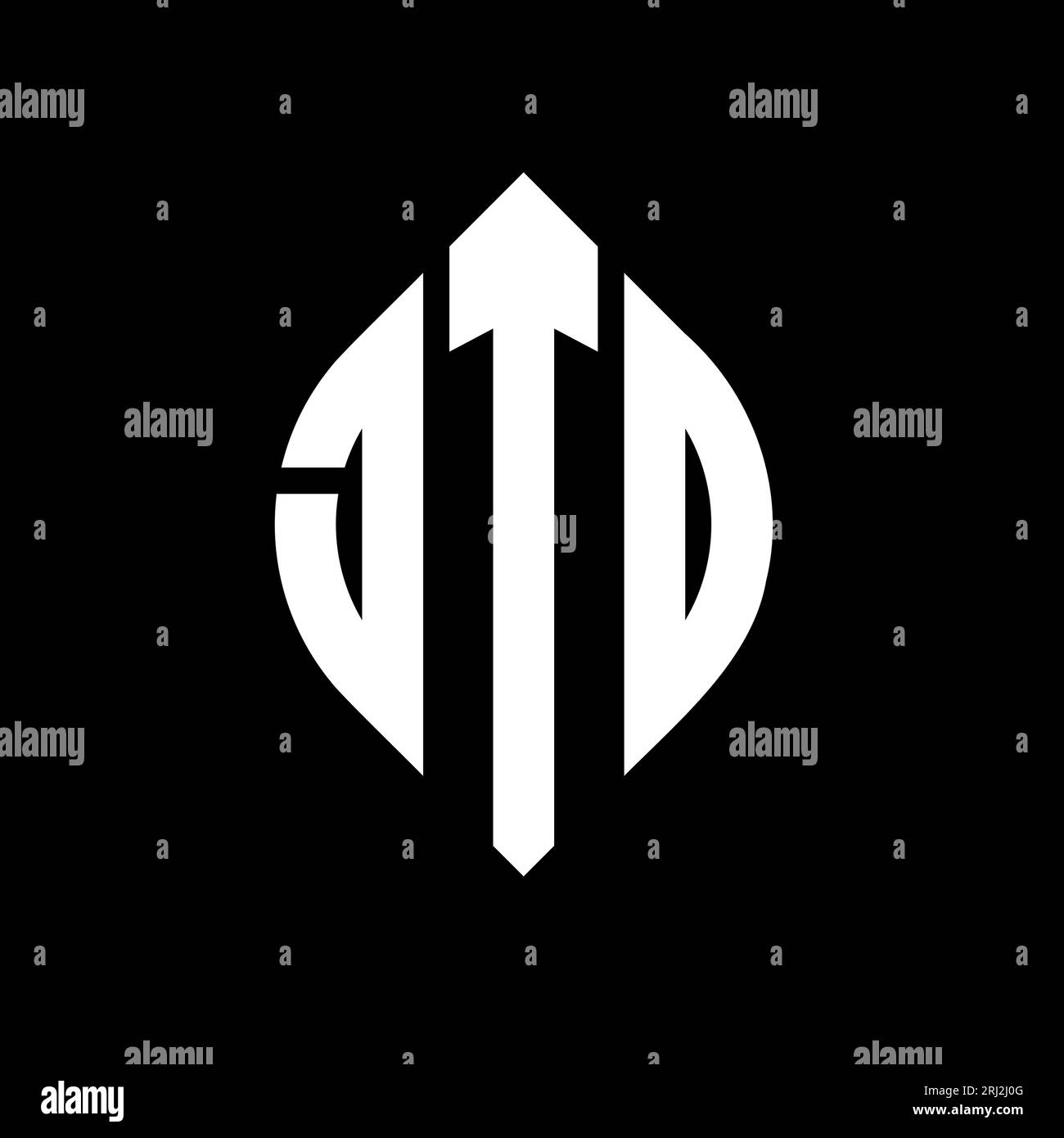 JTO circle letter logo design with circle and ellipse shape. JTO ...