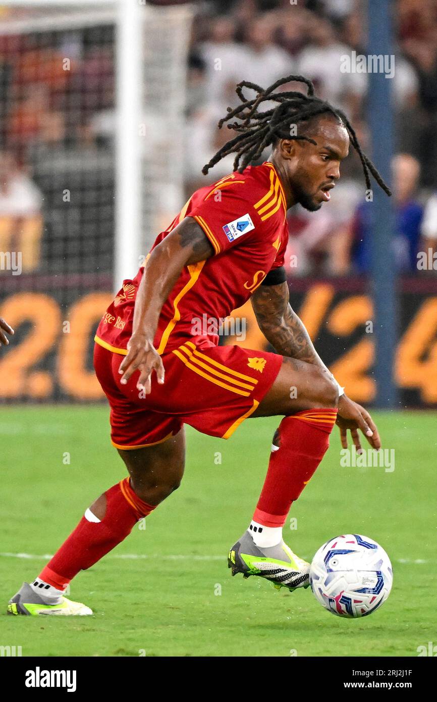 Rome, Italy. 20th Aug, 2023. Renato Sanches of AS Roma in action during the Serie A football ...