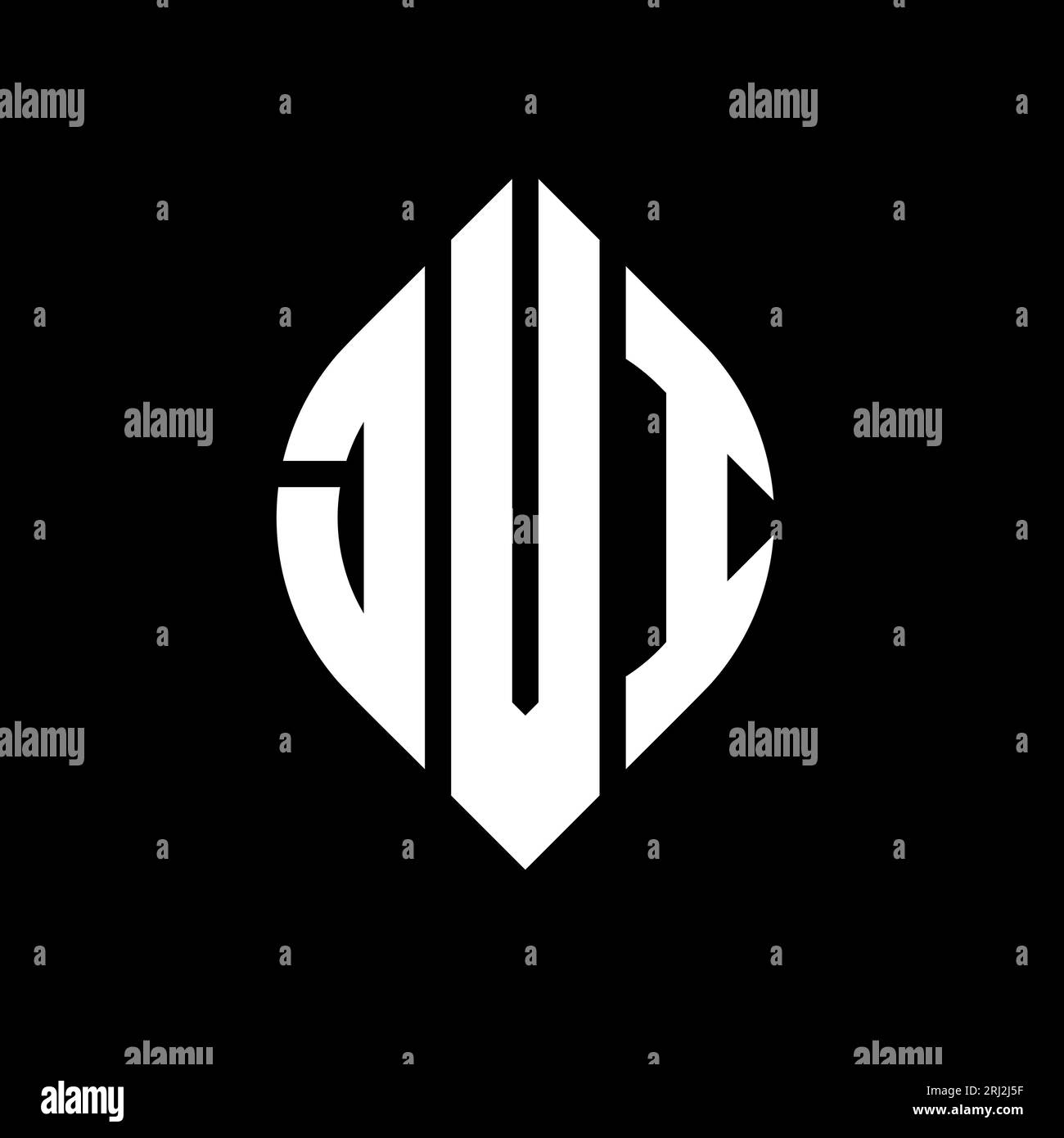 JVI circle letter logo design with circle and ellipse shape. JVI ...