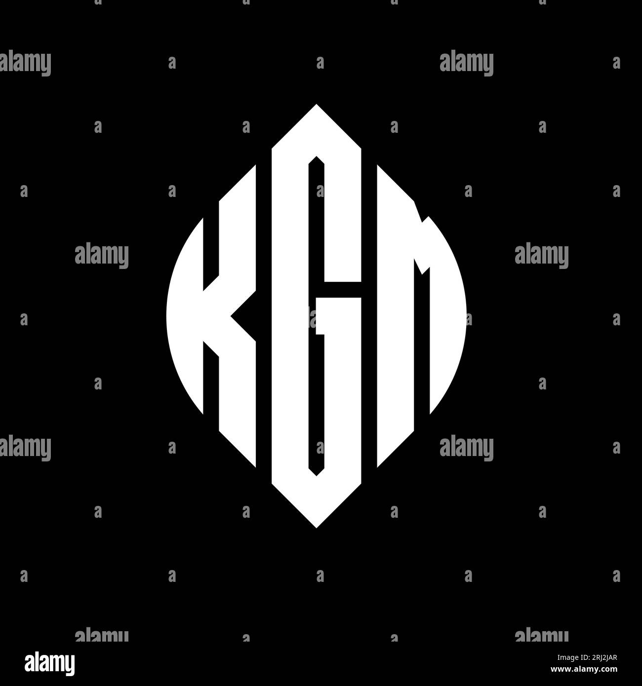 KGM circle letter logo design with circle and ellipse shape. KGM ellipse letters with ...