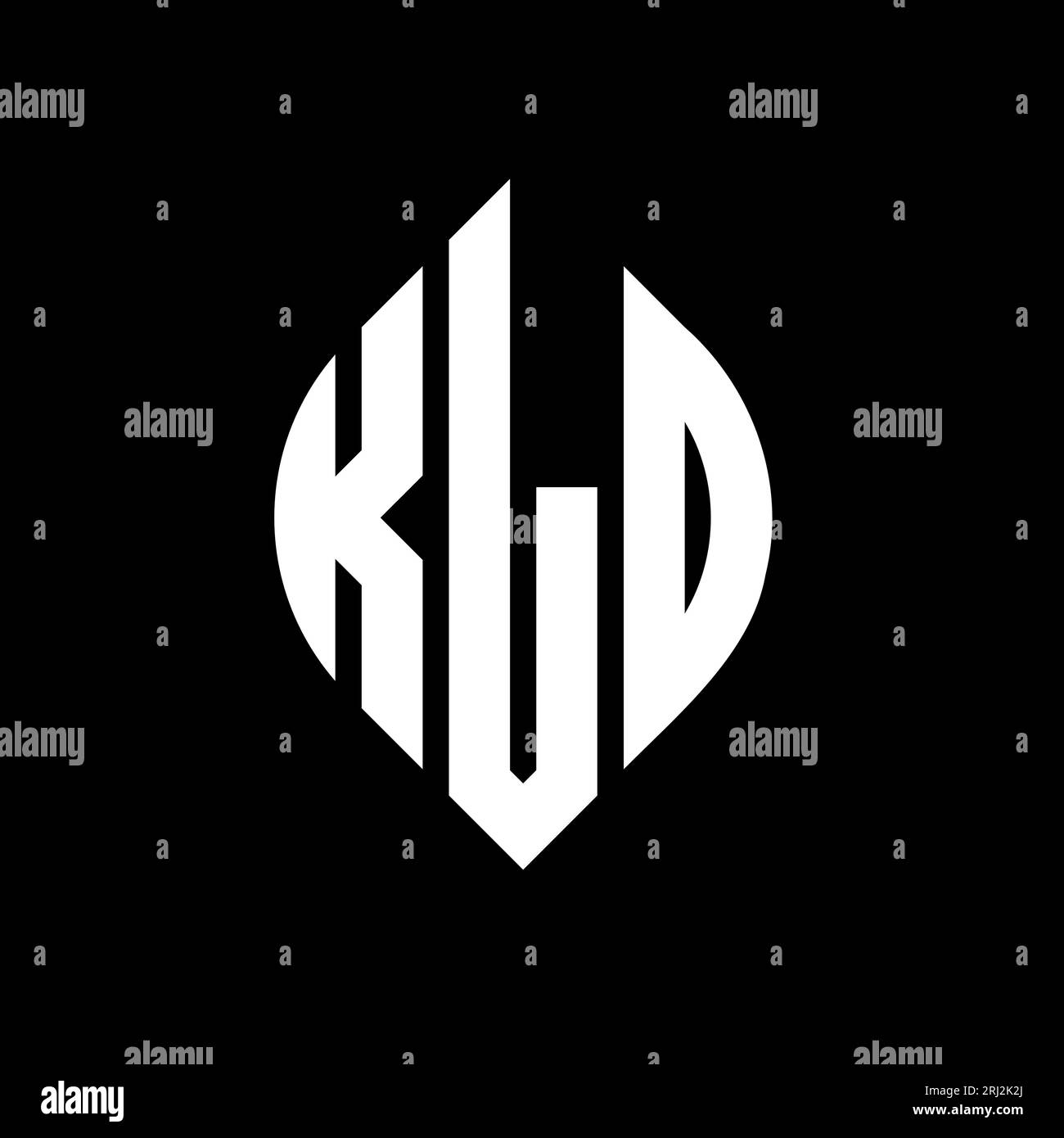 KLO circle letter logo design with circle and ellipse shape. KLO ...