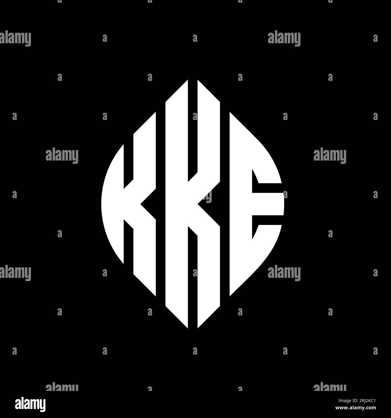 KKE circle letter logo design with circle and ellipse shape. KKE ...