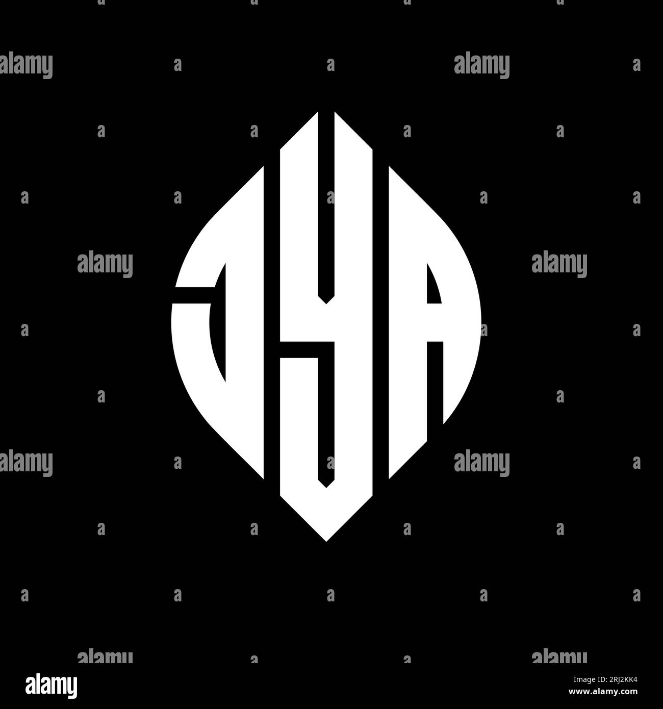 JYA circle letter logo design with circle and ellipse shape. JYA ...