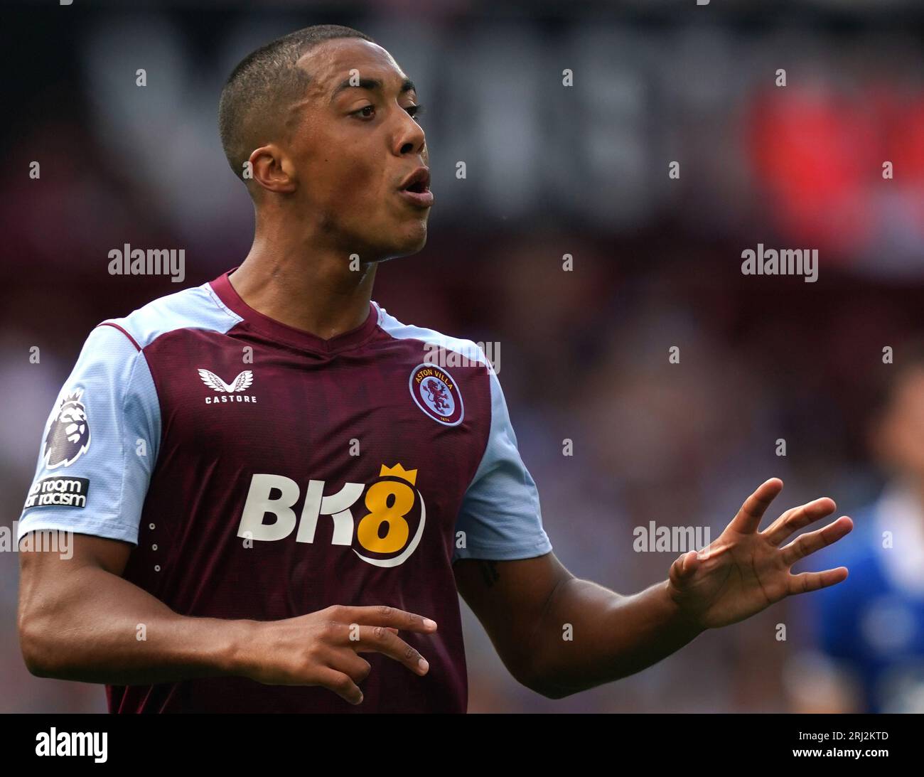 Aston Villas Youri Tielemans During The Premier League Match At Villa