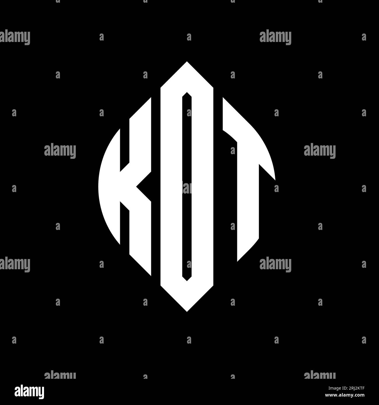 KOT circle letter logo design with circle and ellipse shape. KOT ...