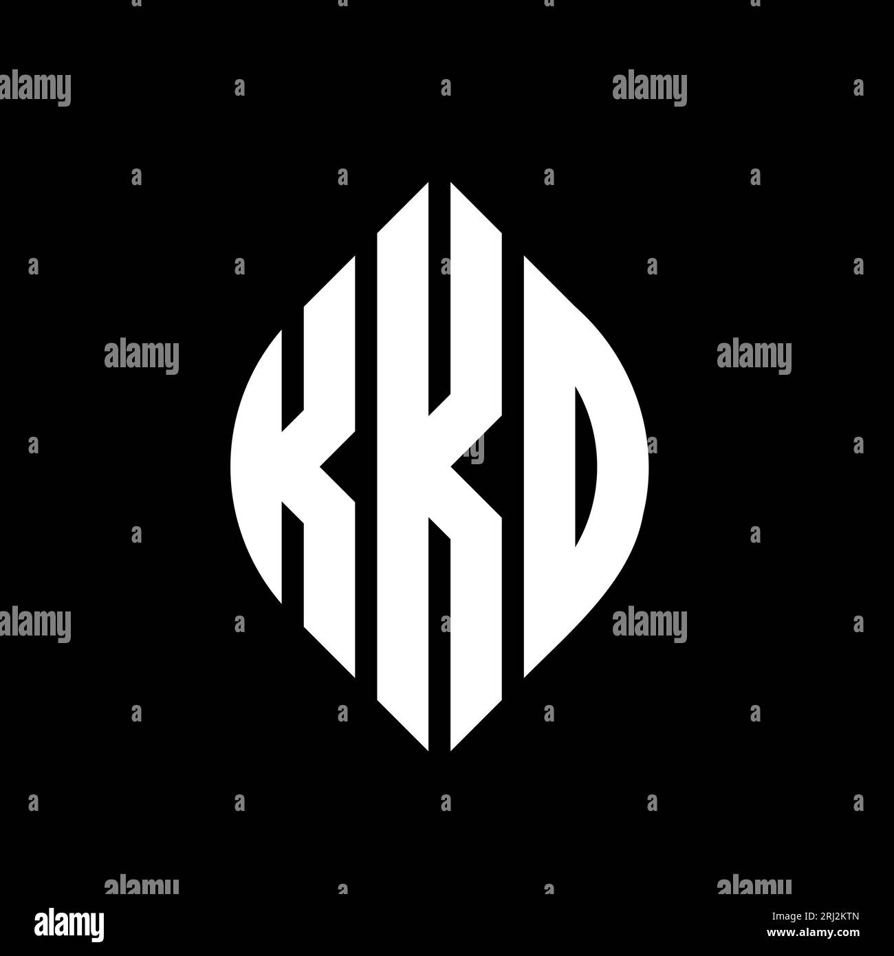 KKD circle letter logo design with circle and ellipse shape. KKD ...