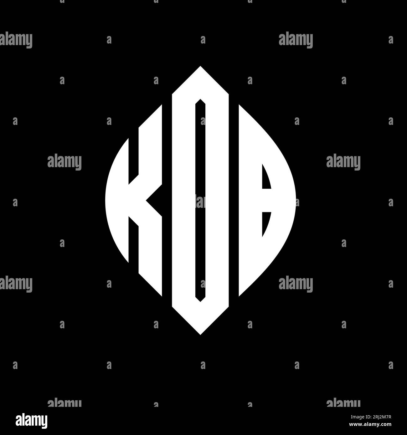 KDB circle letter logo design with circle and ellipse shape. KDB ellipse letters with ...