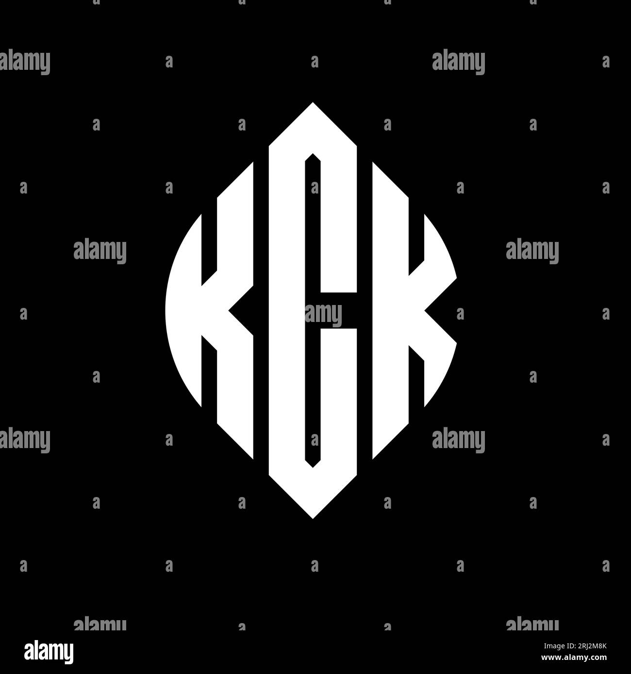 KCK circle letter logo design with circle and ellipse shape. KCK ...