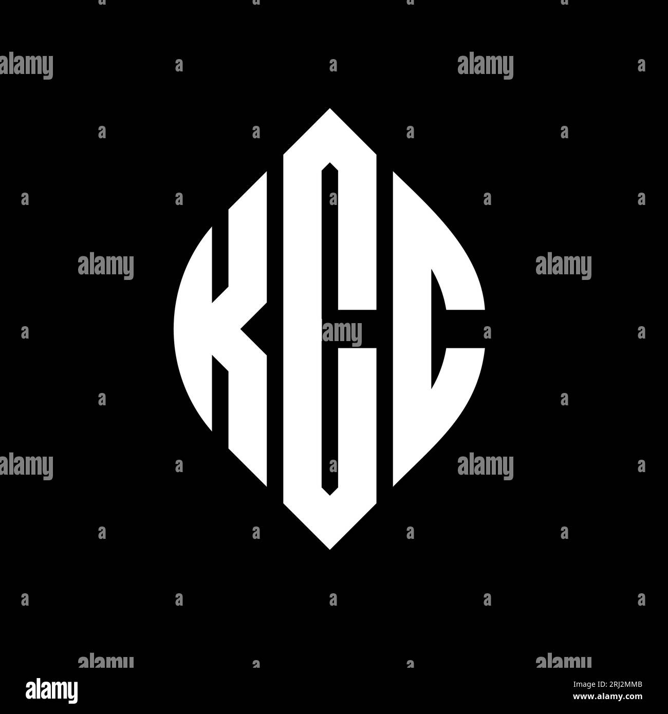KCC circle letter logo design with circle and ellipse shape. KCC ellipse letters with ...